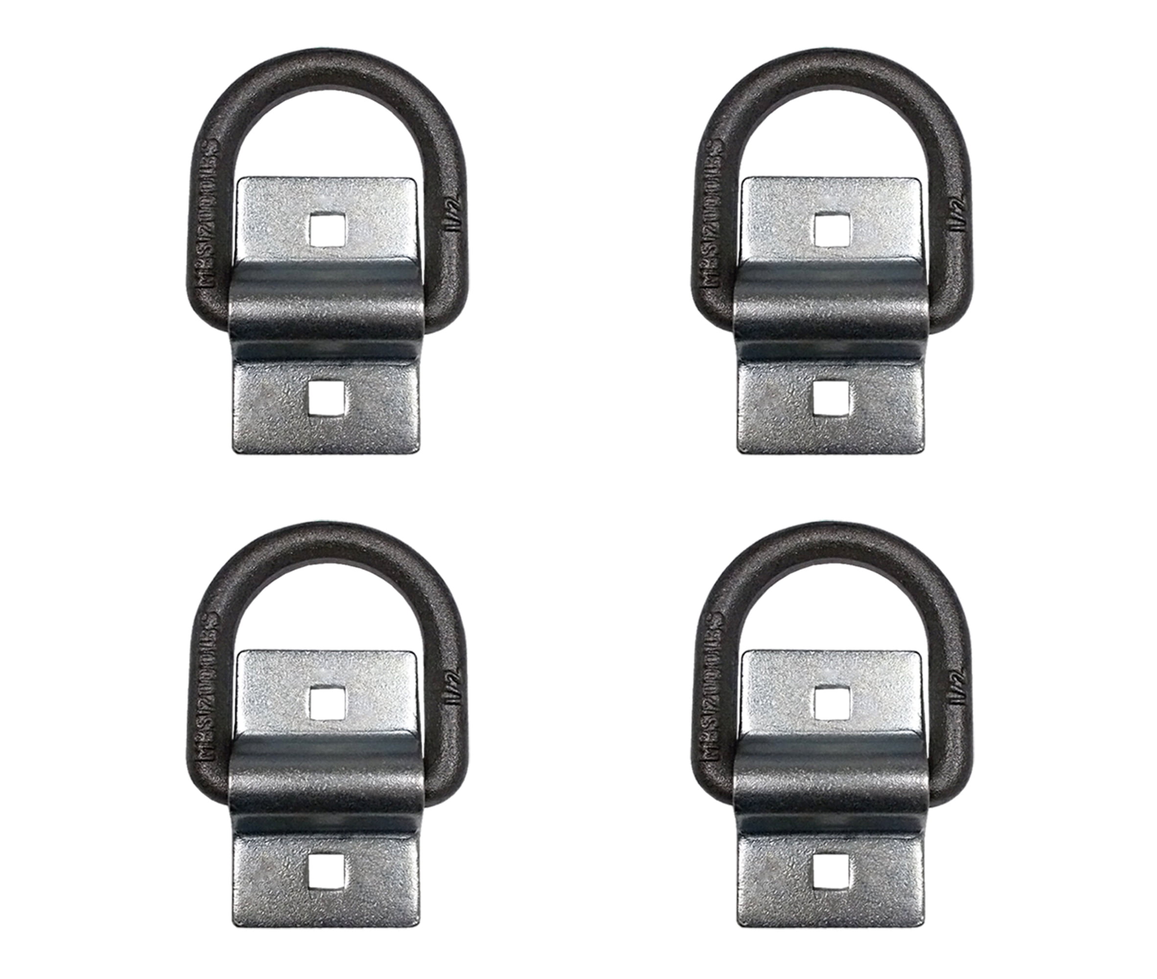 Mega Cargo Control 4 Pack 1/2" Bolt-On D Ring Flatbed Truck Trailer Tie ...