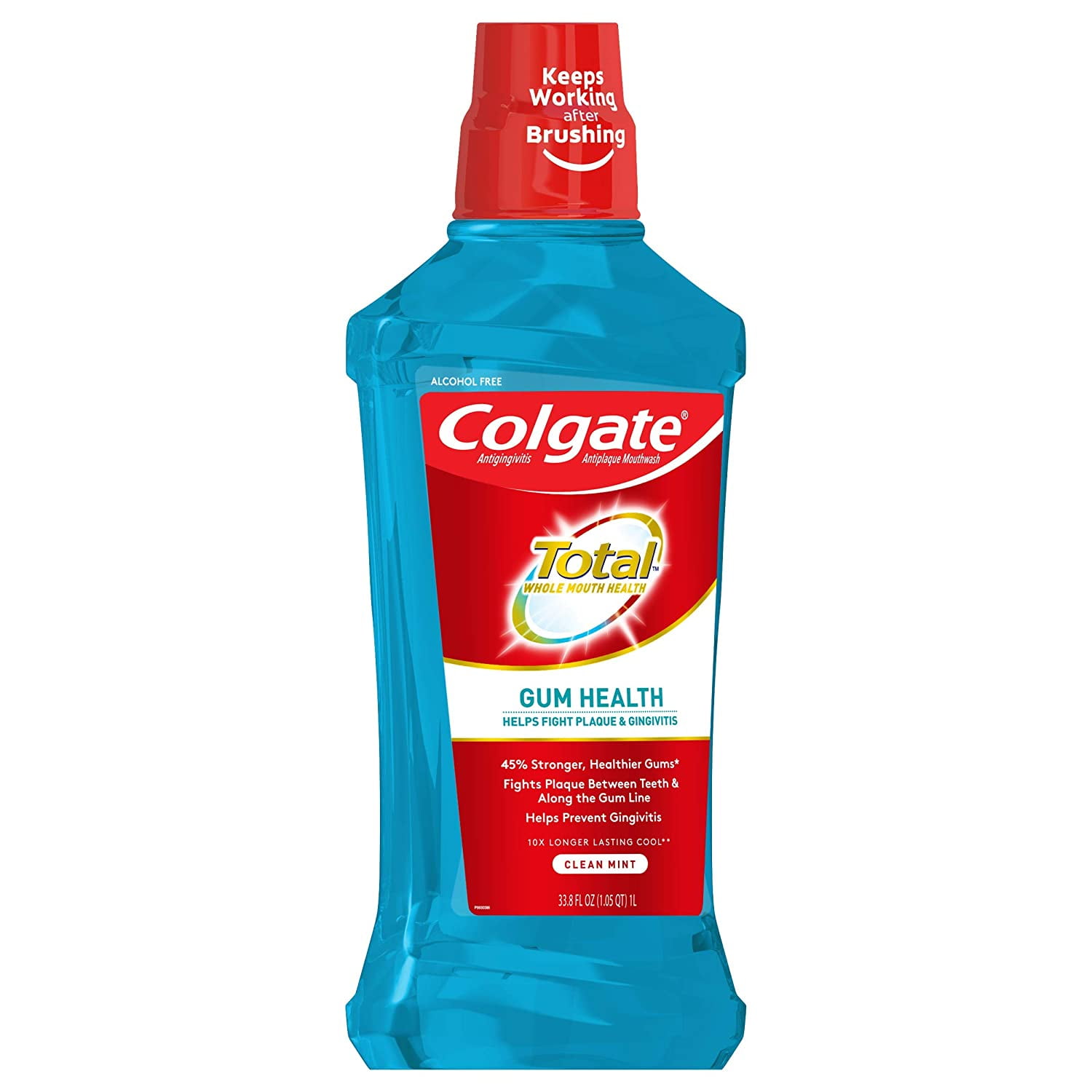 Colgate Total Gum Health Antiplaque Mouthwash, Clean Mint 16.9 Fl Oz ...