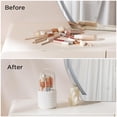 HBlife 360 Rotating Makeup Brush Holder, Dustproof Organizer with Lid ...