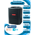 Goodman 3 ton 13.5 SEER2 Complete Split System with upflow coil and ...