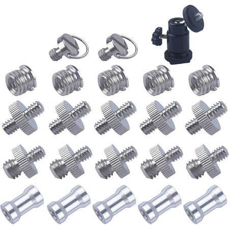 Xwell Camera Screw Set, 23Pcs 1/4 Inch and 3/8 Inch Converter Threaded ...