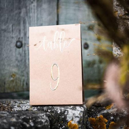 Kraft Brown and Gold Wedding Table Number Cards 1-10 | Walmart Canada