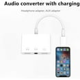 3 in 1 Lighting to 3.5mm Headphone Jack Adapter,AUX Dual Audio Adapter ...