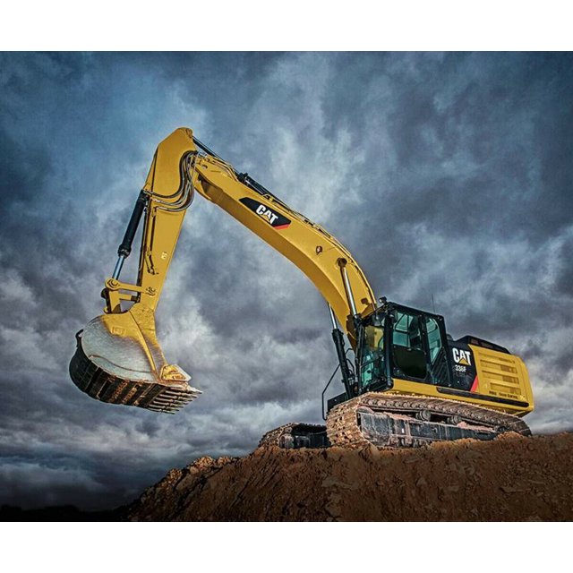 36" X 44" Panel Construction Excavators Diggers Cat Construction ...