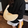 Woven Bum Bag Straw Retro Hobo Crossbody Sling Purse with Adjustable ...