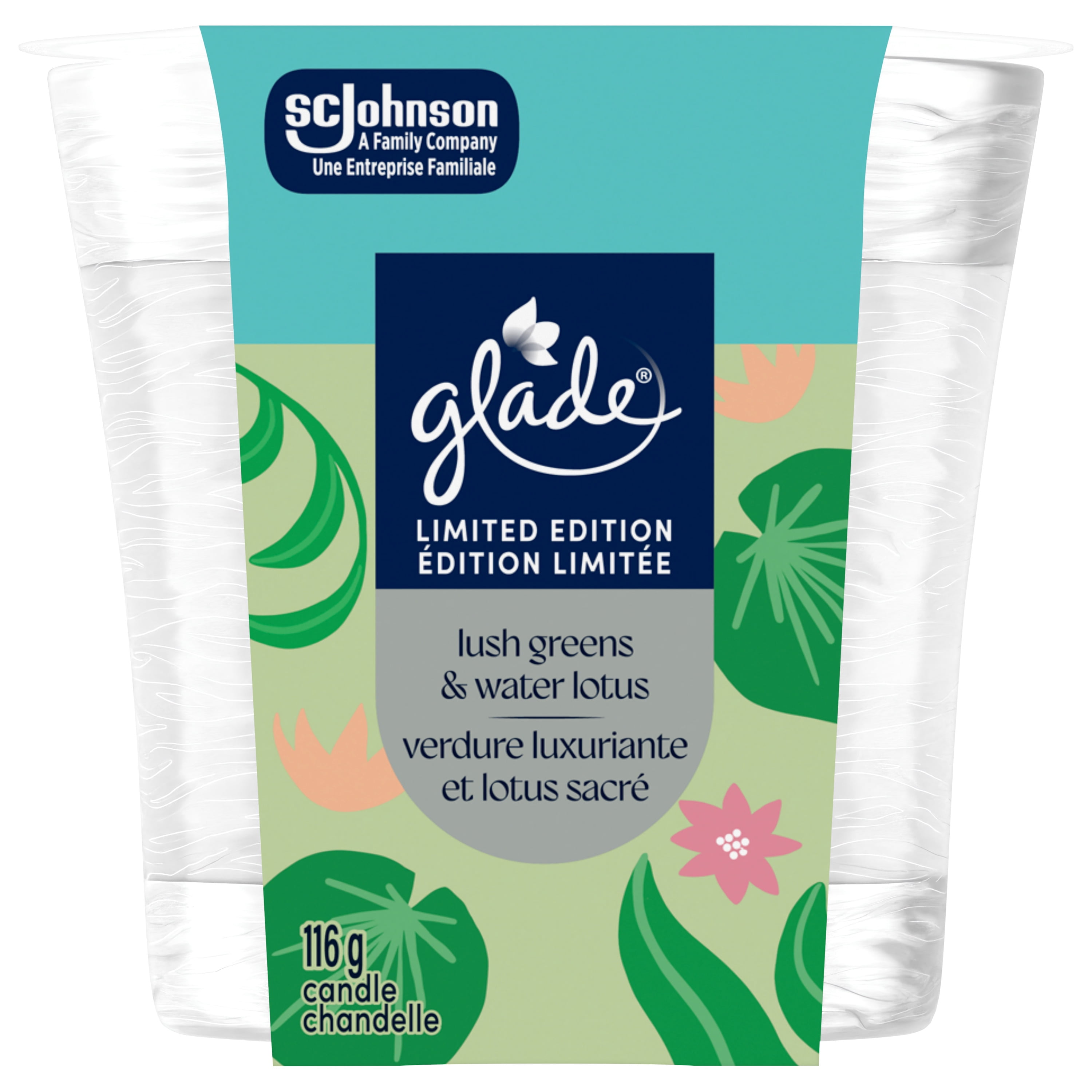 Glade® chandelle parfumée, Verdure luxuriante et lotus sacré - Walmart.ca