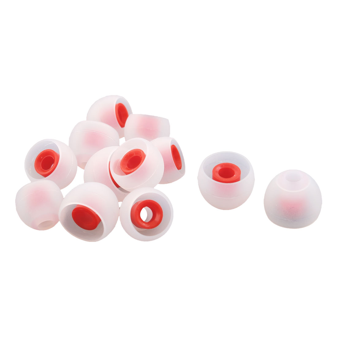 Phone Silicone Headphone Headset Buds Ear Tip Cover White Red 12 in 1 ...