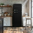 Frigidaire 7.5 Cu. ft. Top Freezer Refrigerator, Black, Rounded Corners ...