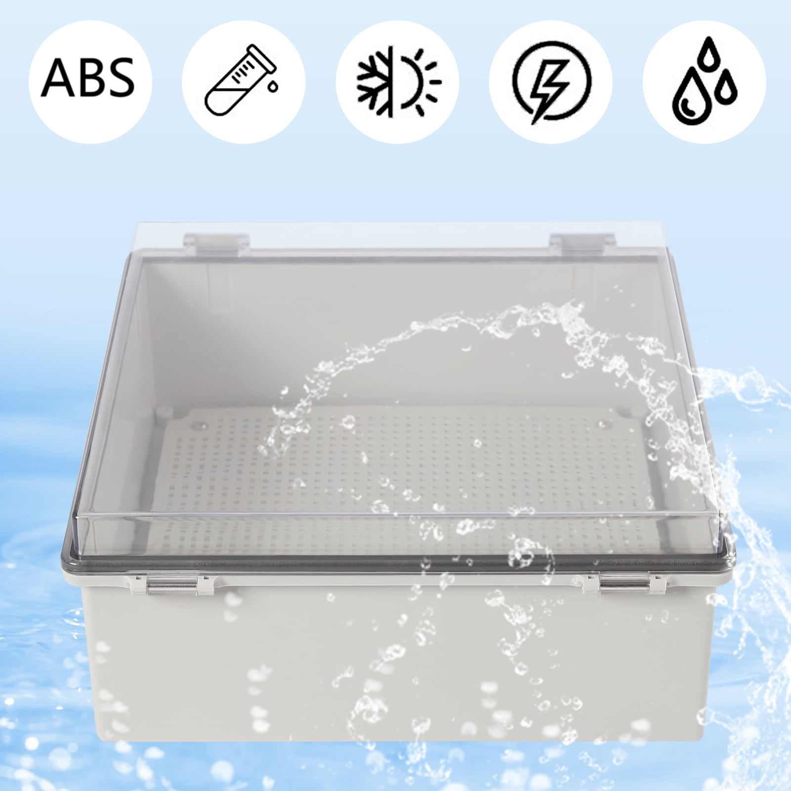 Miumaeov Hinged Cover Stainless Steel Project Box with Mounting Plate ...