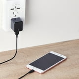 ONN 2.4 amp Wall Charger with Micro USB Sync & Charge Cable, Black ...