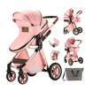 Costway Aluminum Folding Baby Stroller with Diaper Bag, Reversible ...