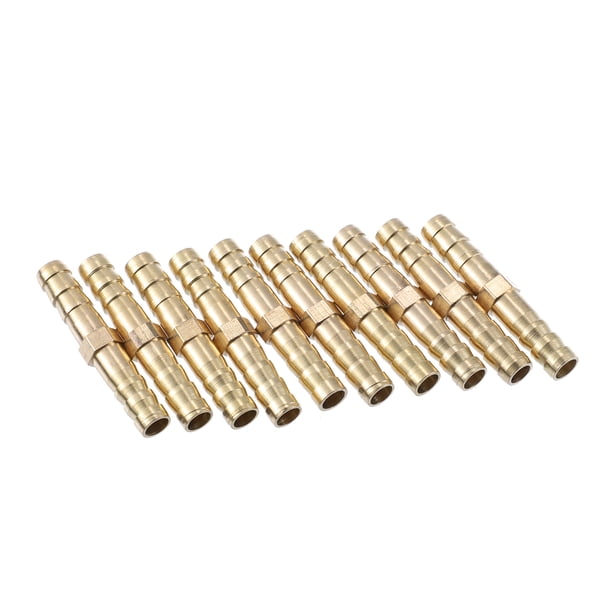 10uds 6mm Recta Forma Conector para Manguera Espiga Latón Manguera ...