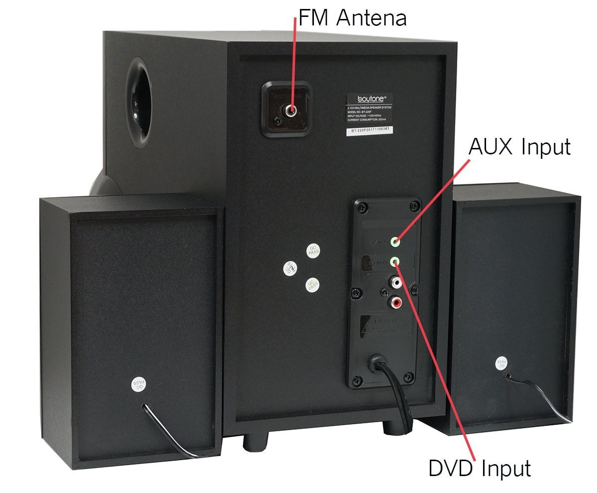 Boytone BT-220F, Wireless Bluetooth 2.1 Multimedia Powerful speaker ...