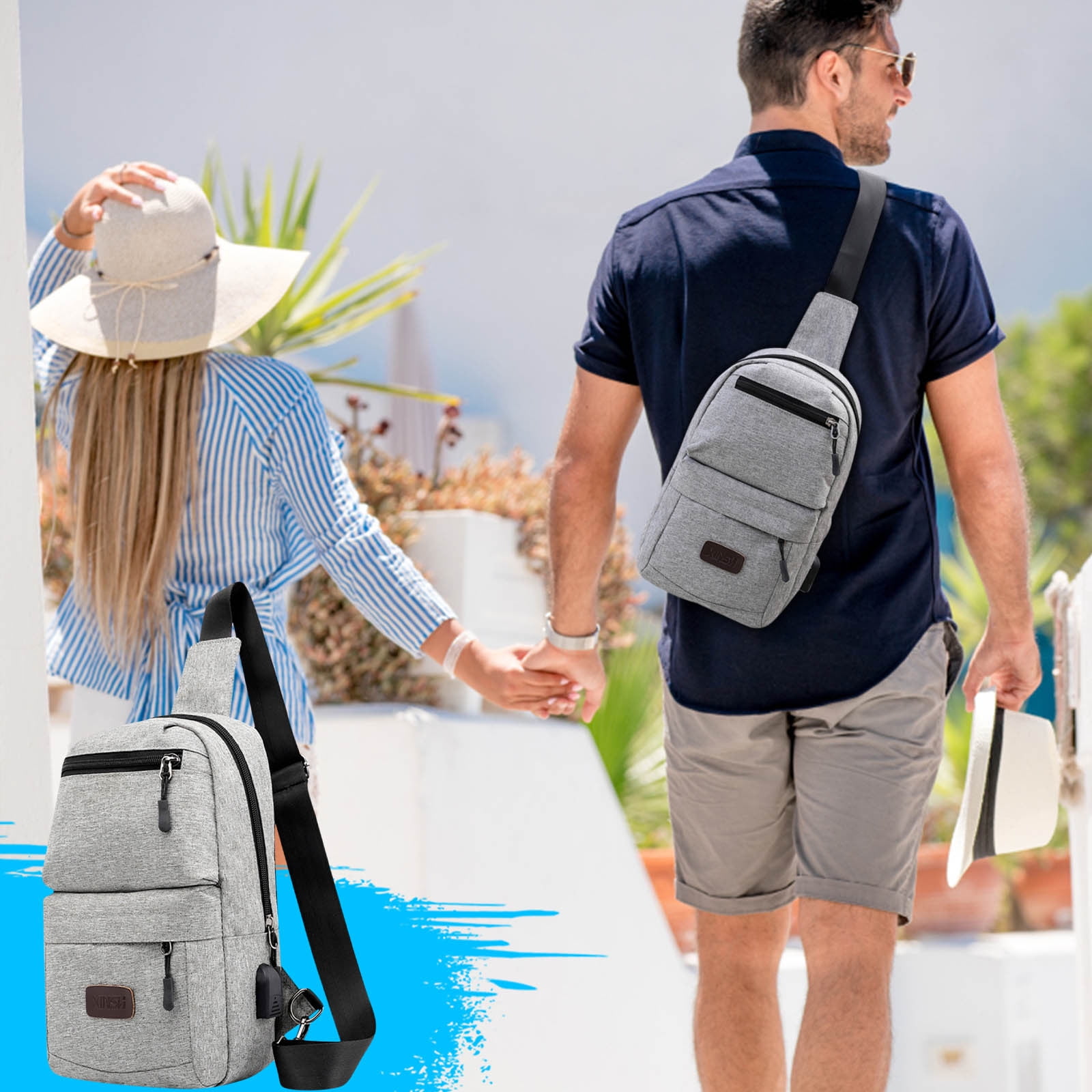 Click here for Back To School! Mtvxesu Chest Bag  Usb Charging Ch... prices