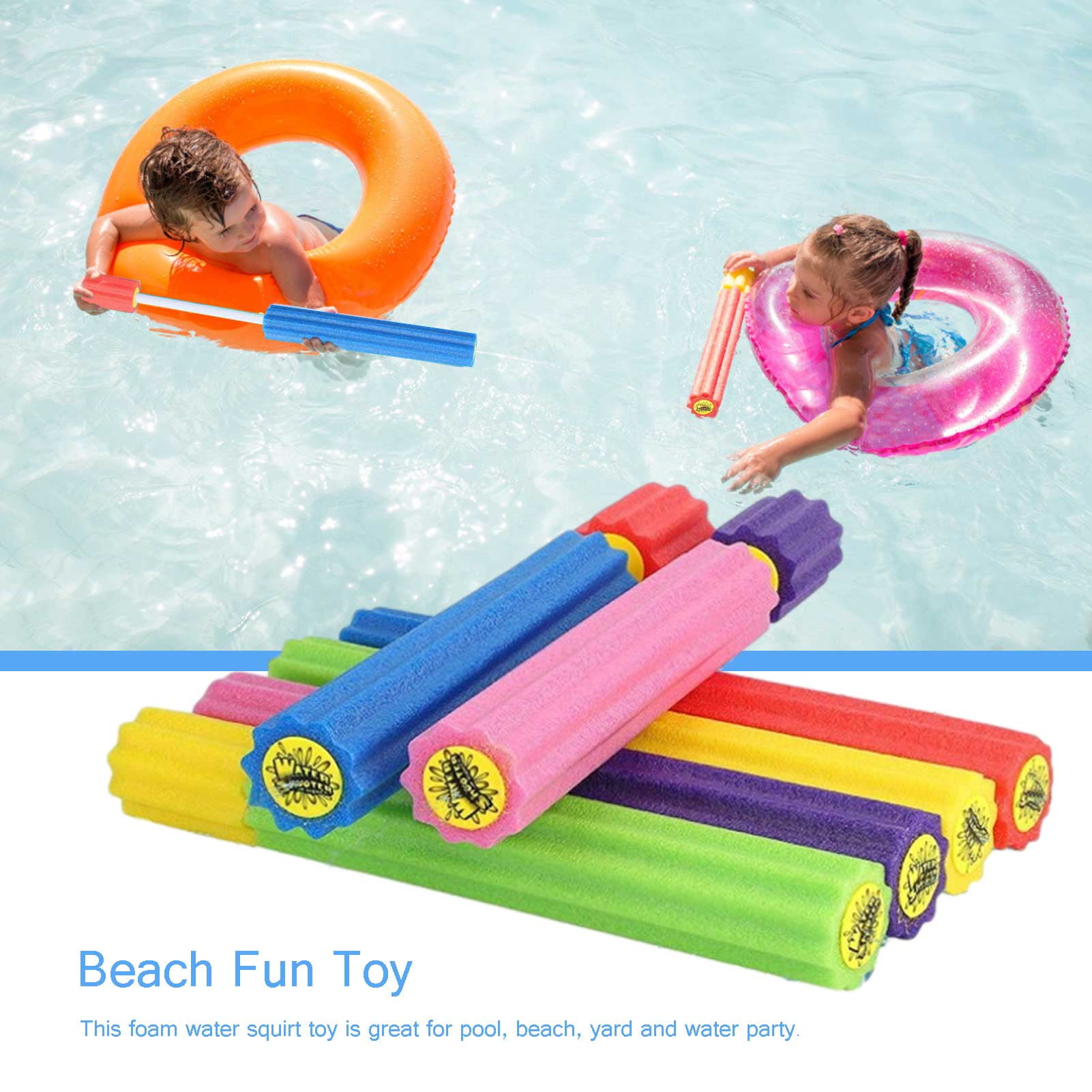 Toys Wholesale Lots 48 Bulk Water Tube Squirter Novelty Squirt Gun Toy