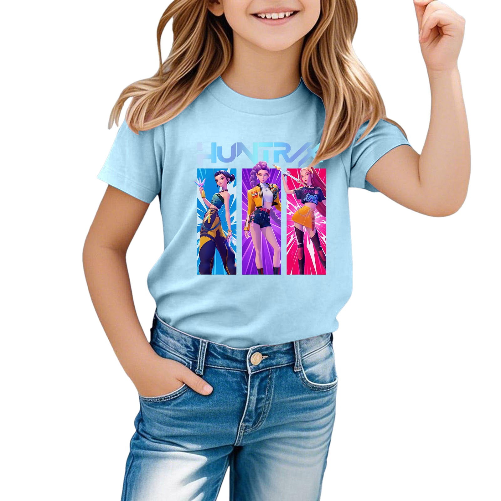 Click here for Liyamei Girls Casual Short Sleeve T Shirts Kids Ro... prices