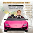 Lamborghini 24V 2 Seats Ride on Car Toy for Girls and Boys Electric ...