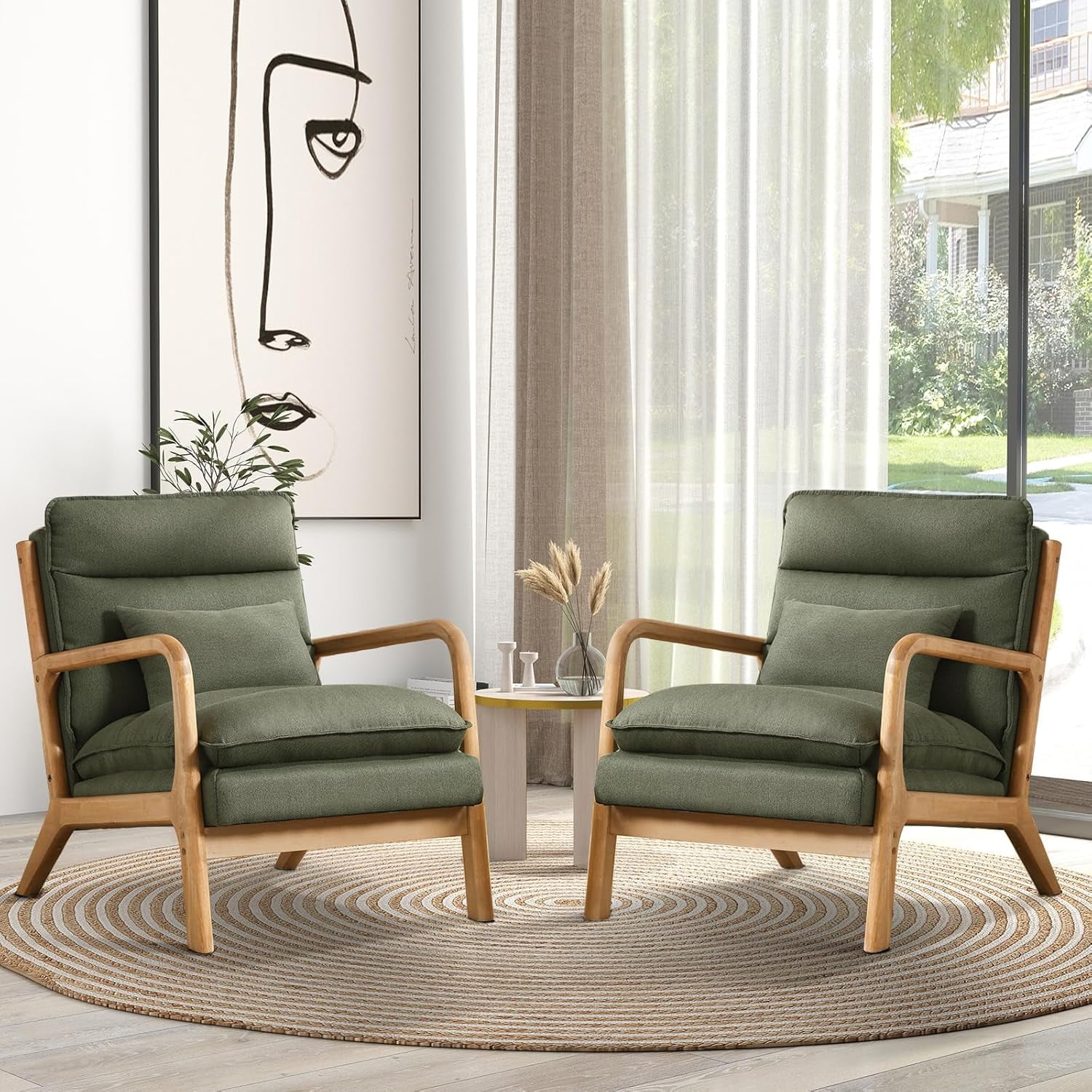 Click here for Bonzy Home Mid Century Modern Accent Chair Set Of... prices