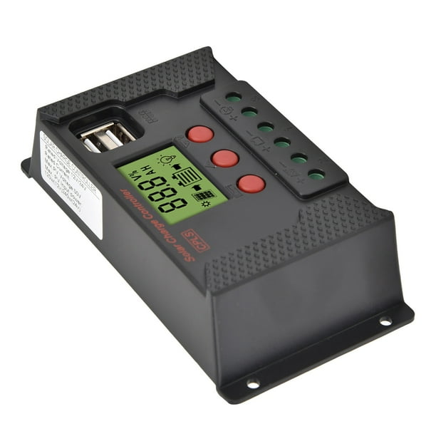 Solar Controller, PWM 12V 24V 60A Solar Battery Regulator For Dual ...