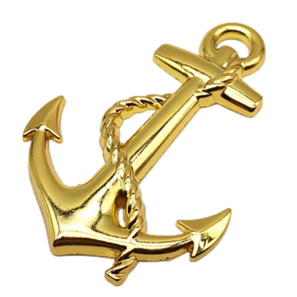 Anchor Car Emblem|Marine Emblem Store Decoration Metal Side Logo Rear ...