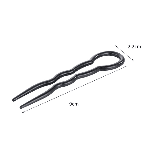 36 Pieces Plastic U Shaped Hair Pins Hair Style Grip Pins Fast Spiral ...
