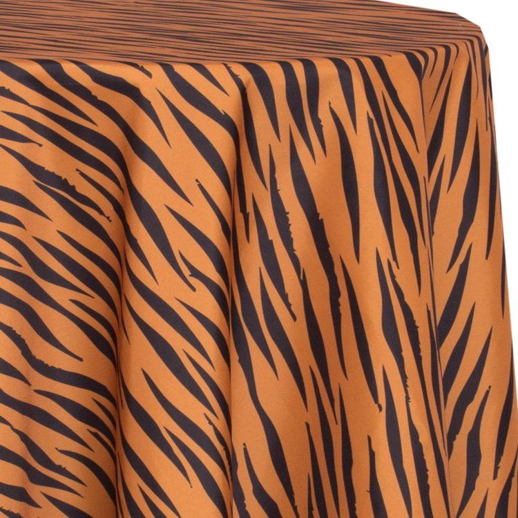 Ultimate Textile Tiger Animal Print 84-Inch Round Tablecloth - Walmart.com