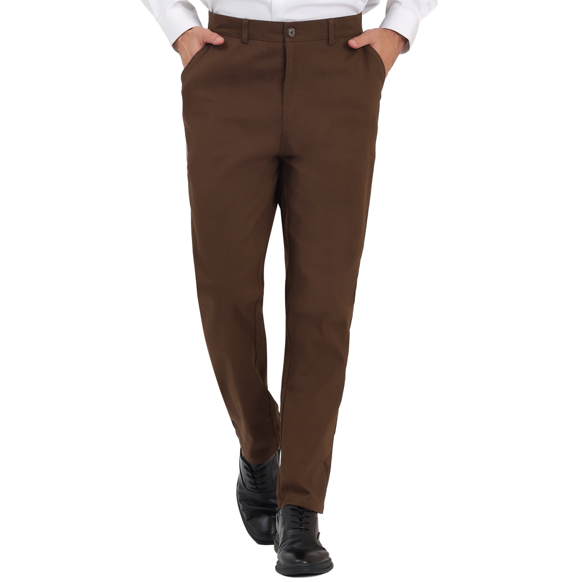 Click here for Inspire Chic Mens Dress Pants Classic Fit Flat Fro... prices