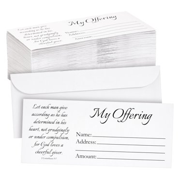 Tithe and Offering Envelopes for Church & Donations (500 Pack Case, 5.5 ...
