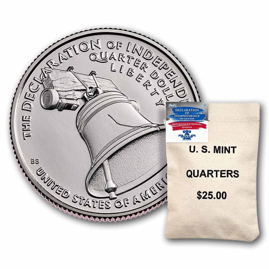 2026-P Declaration of Independence Quarter 100-Coin Bag BU - Walmart.com