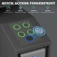 Kavey Biometric Nightstand & Bedside Gun Safe - Fingerprint Access, Pin ...