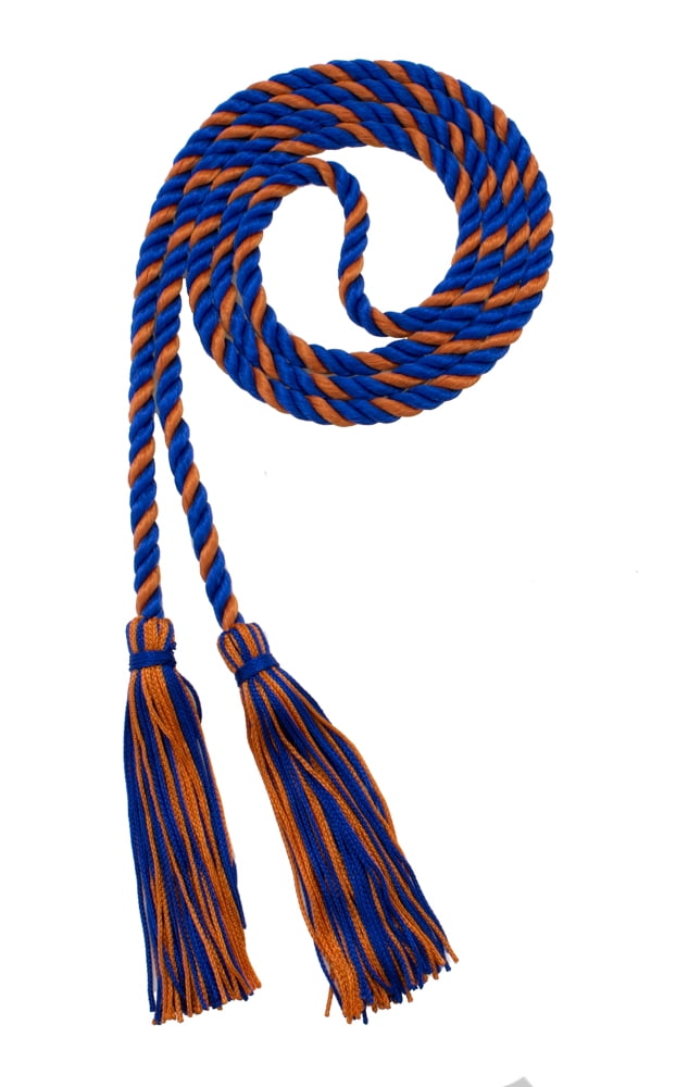 Graduation Honor Cord - ROYAL / ORANGE - Every School Color Available ...