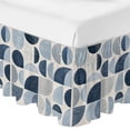 Abstract Semicircles Bed Skirt King Size 18 Inch Drop, Boho Art Modern ...