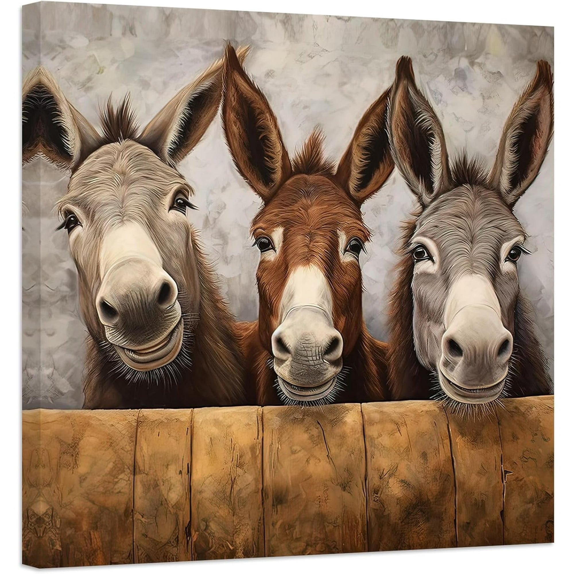 Click here for Zhongyutong Funny Donkey Canvas Prints Farm Animal... prices