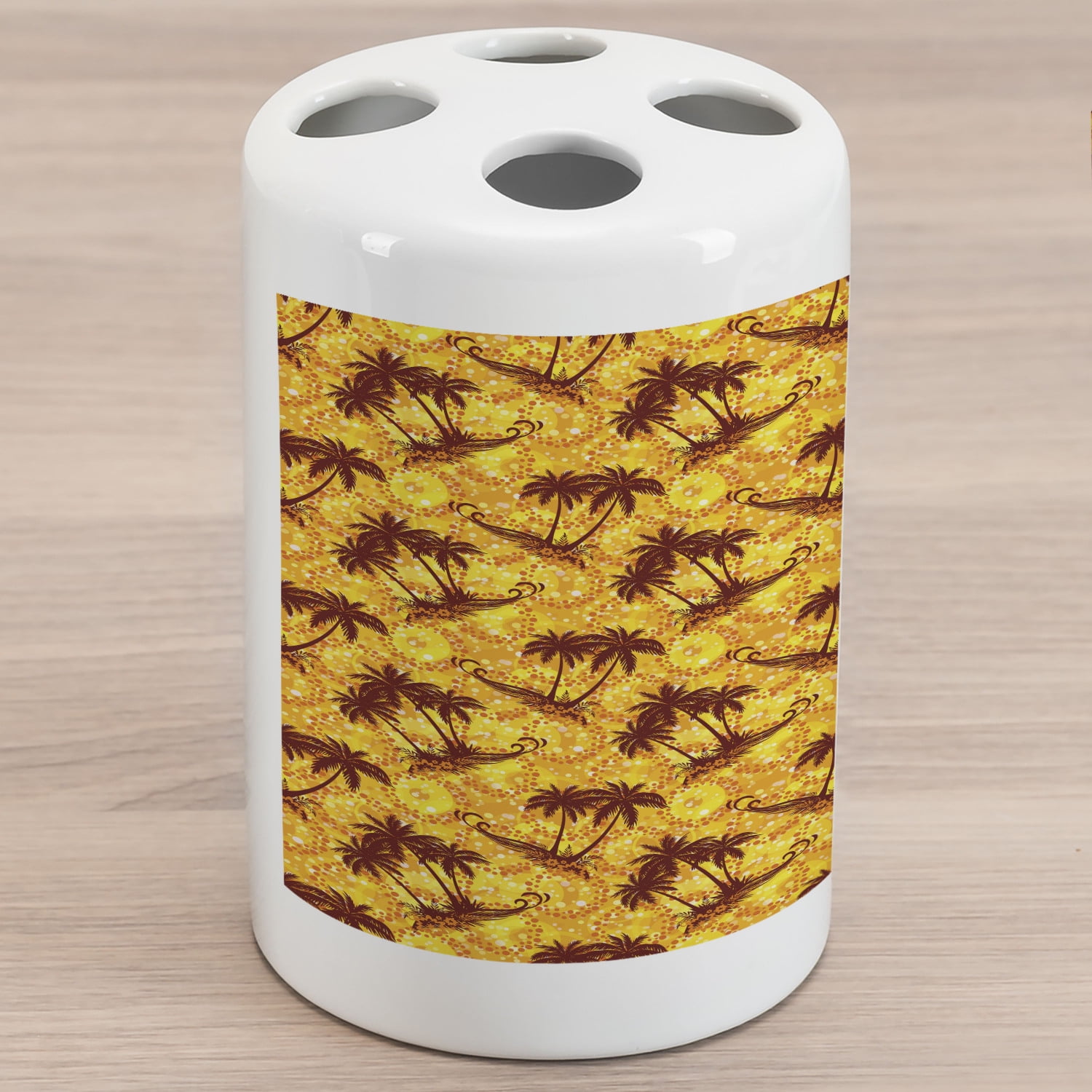 Hawaiian Ceramic Toothbrush Holder, Ocean Sea Island Themed Pattern ...