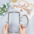2Pcs 2 Colors Iron Purse Frame Handle for Bag Sewing Craft Tailor Sewer ...