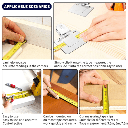 Measuring Tape Clip Tool for Corners Clamp Holder Precision Measuring ...