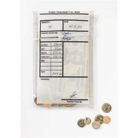 MMF 236006920 Cash Transmittal Bag - 6 X 9 Inches - Clear - Packed 500 ...
