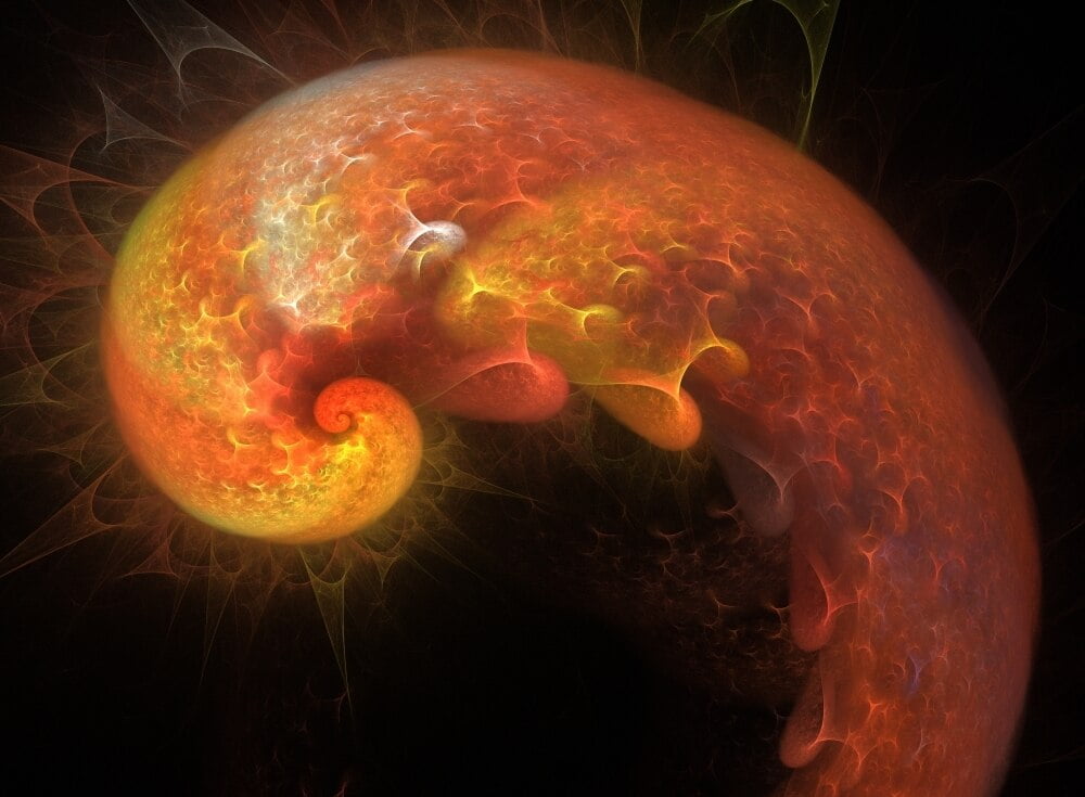 Artist's concept of a developing alien life form. Poster Print ...