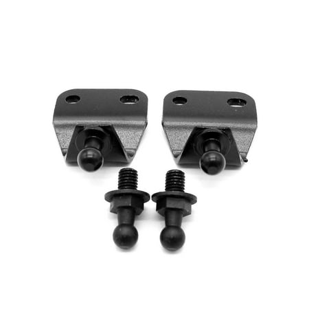 Black One Pair Universal Bonnet Boot Hatchback Gas Strut Brackets For ...