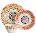 Laurie Gates California Designs Tamayo 12 Piece Melamine Dinnerware Set ...