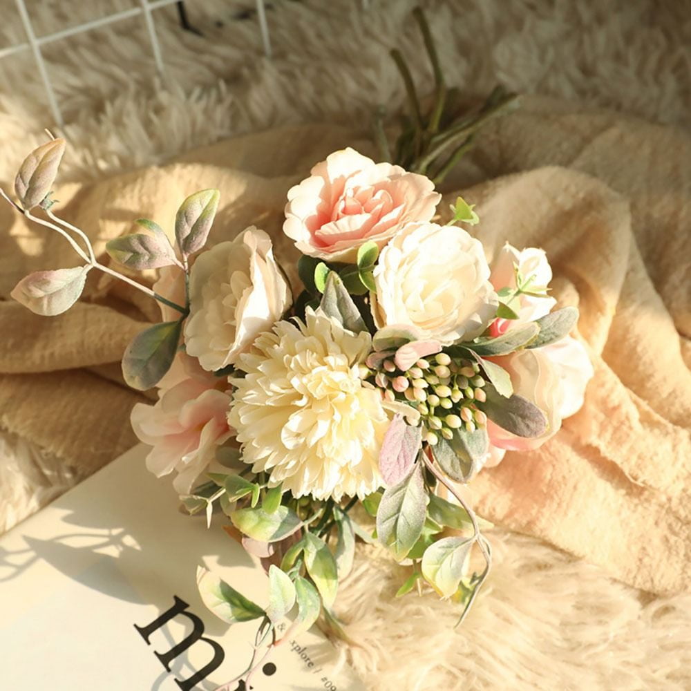 DIY Bridal Bouquet Party Supplies Home Decoration Artificial Peony ...