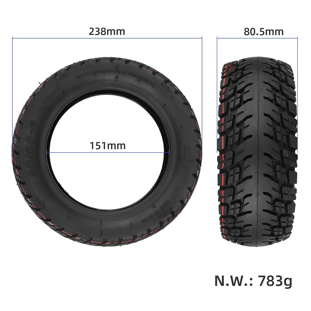 10 inch 80/65-6 Off-road Tubeless Tires For kaabo mantis 10 Electric ...