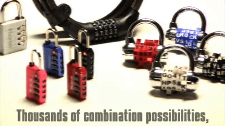 Buy Master Lock 1534D Password Plus Combo Lock in Black, Blue, Red ...