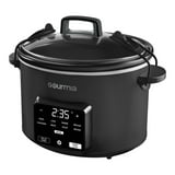Gourmia Programmable Slow Cooker 4.5 Qt with Digital Controls and Auto ...