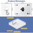 Adhesive wall hook, 13-pound heavy-duty no-drilling transparent ...
