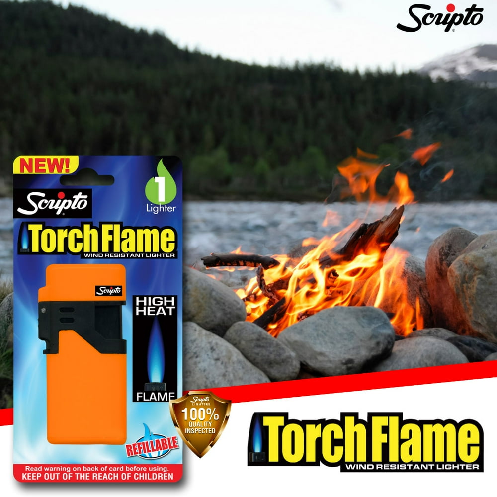 Scripto Torch Flame Refillable Wind Resistant Pocket Lighter - 1 Pack ...