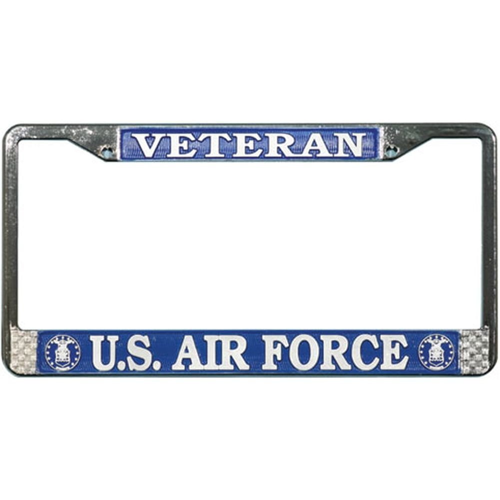US Air Force Veteran License Plate Frame (Chrome Metal) - Walmart.com