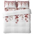 4 Pieces Duvet Cover Queen Bedding Sets Spring Botanical Watercolor ...