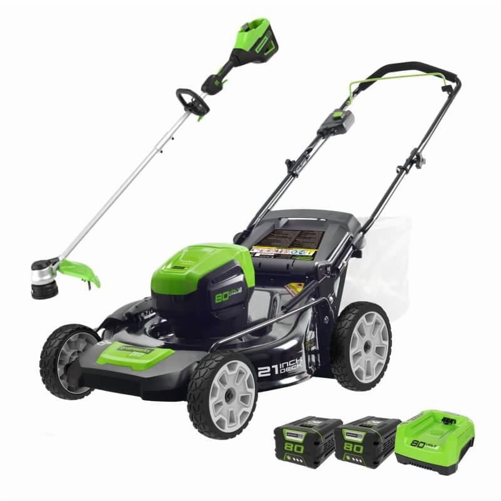 Click here for Greenworks 80v 21 Mower + 16 Trimmer  2x2.0 Ah Bat... prices