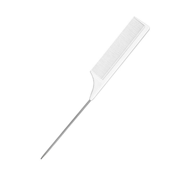 Goriertaly Rat Tail Combs Carbon Fiber Metal Long Tooth Portable Heat ...
